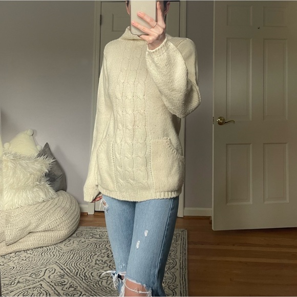 Laura Ashley | Sweaters | Laura Ashley Vintage Cable Wool Sweater In ...